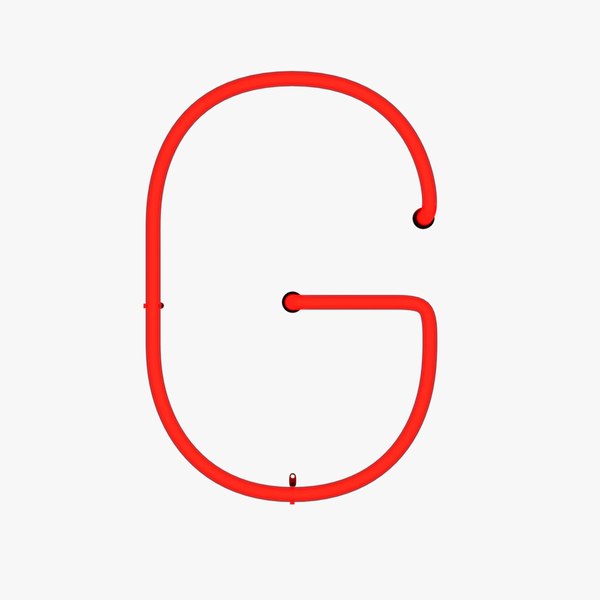 modelo 3d Alfabeto rojo neón G - TurboSquid 2144073