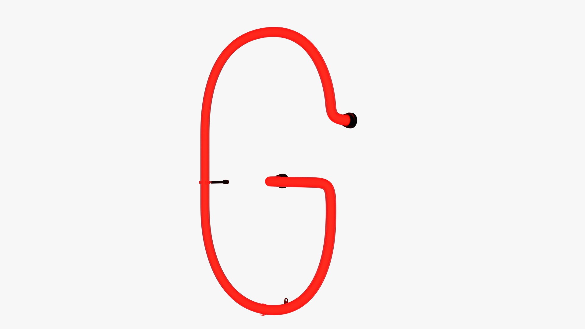 3D Neon Red Alphabet G - TurboSquid 2144073