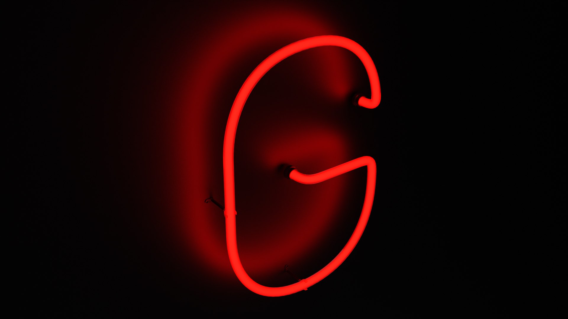 3D Neon Red Alphabet G - TurboSquid 2144073