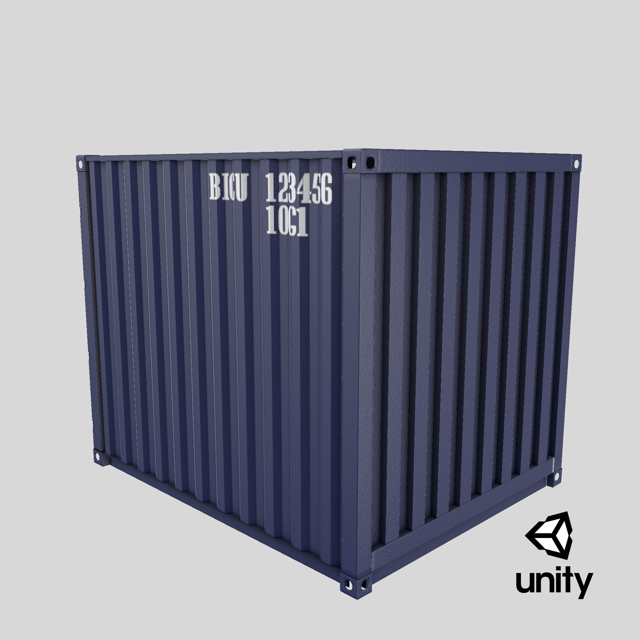 10Ft Cargo Container - Blue - Clean 3D model - TurboSquid 1920212
