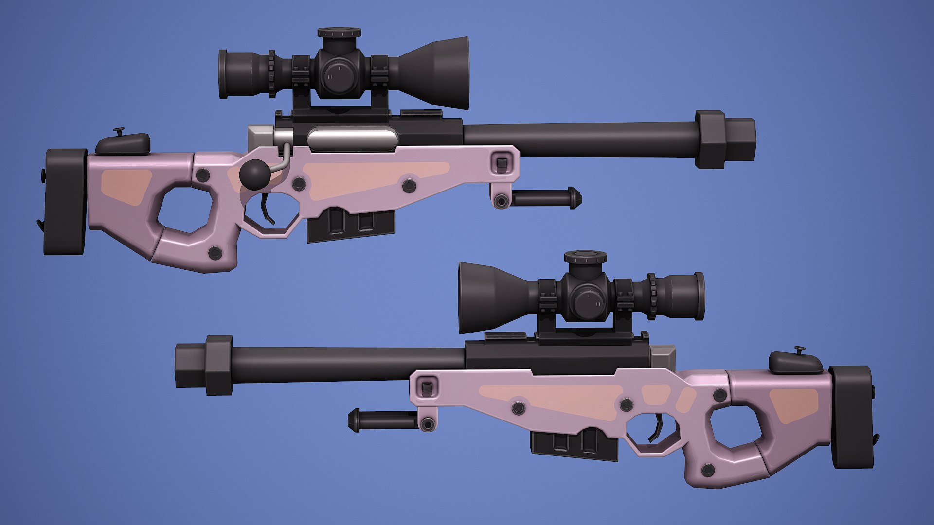 Stylized AWP Sniper Rifle Low Poly 3D model - TurboSquid 1808418
