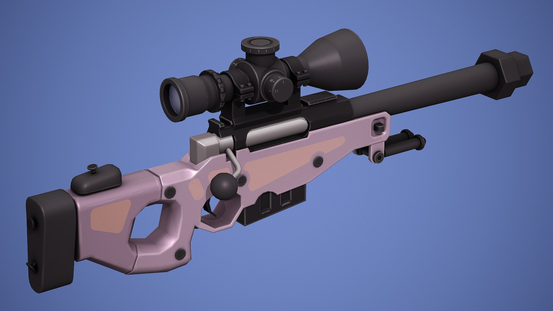 Stylized AWP Sniper Rifle Low Poly 3D model - TurboSquid 1808418