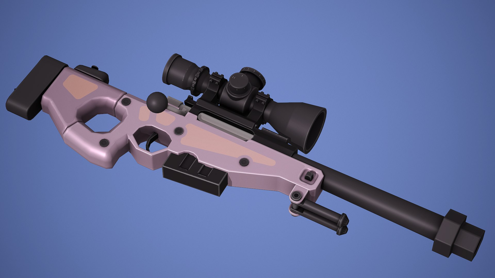 Stylized AWP Sniper Rifle Low Poly 3D model - TurboSquid 1808418