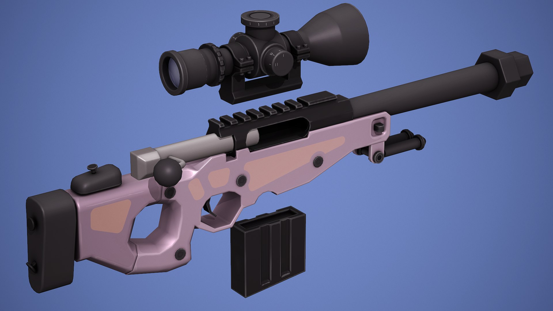 Stylized AWP Sniper Rifle Low Poly 3D model - TurboSquid 1808418