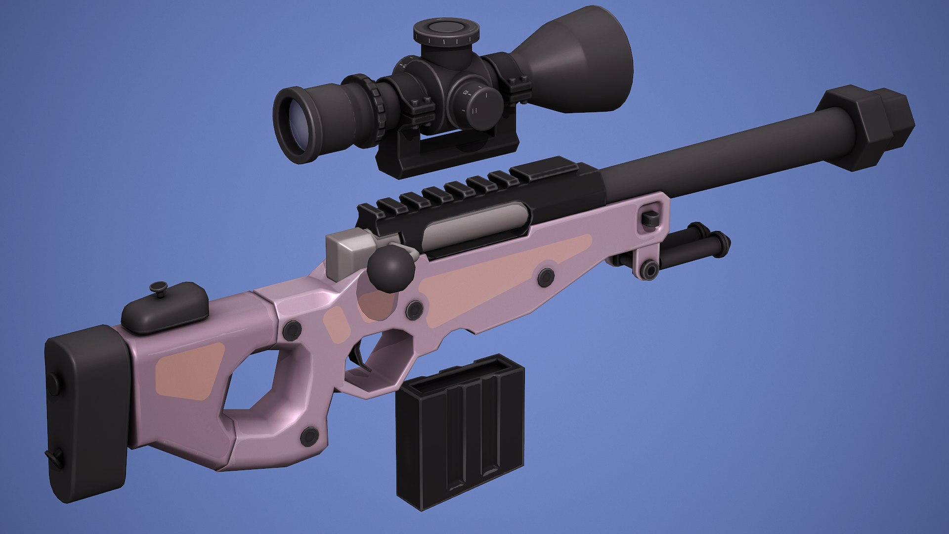 Stylized AWP Sniper Rifle Low Poly 3D model - TurboSquid 1808418