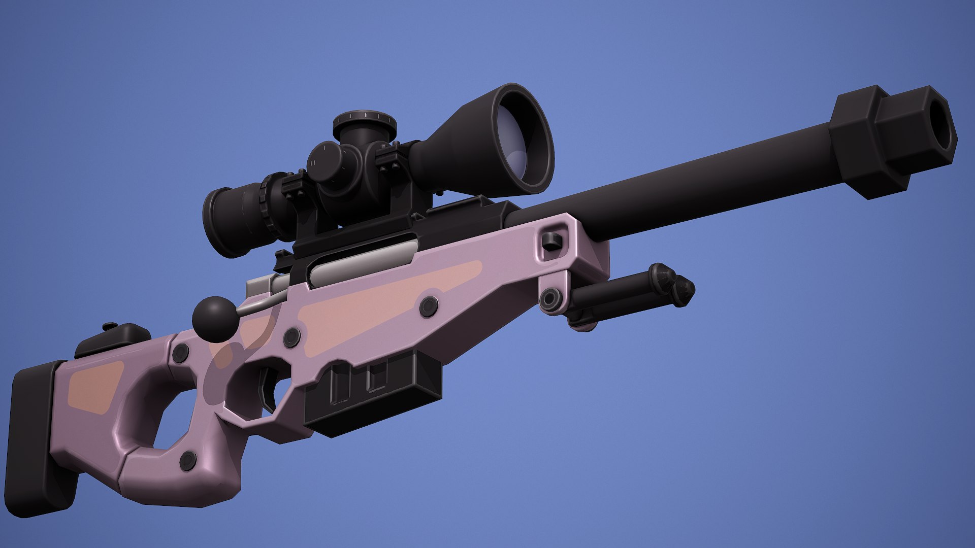 Stylized AWP Sniper Rifle Low Poly 3D model - TurboSquid 1808418