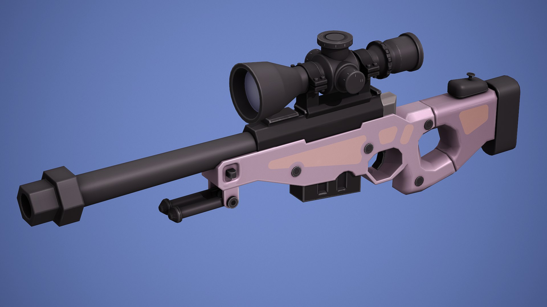 Stylized AWP Sniper Rifle Low Poly 3D model - TurboSquid 1808418
