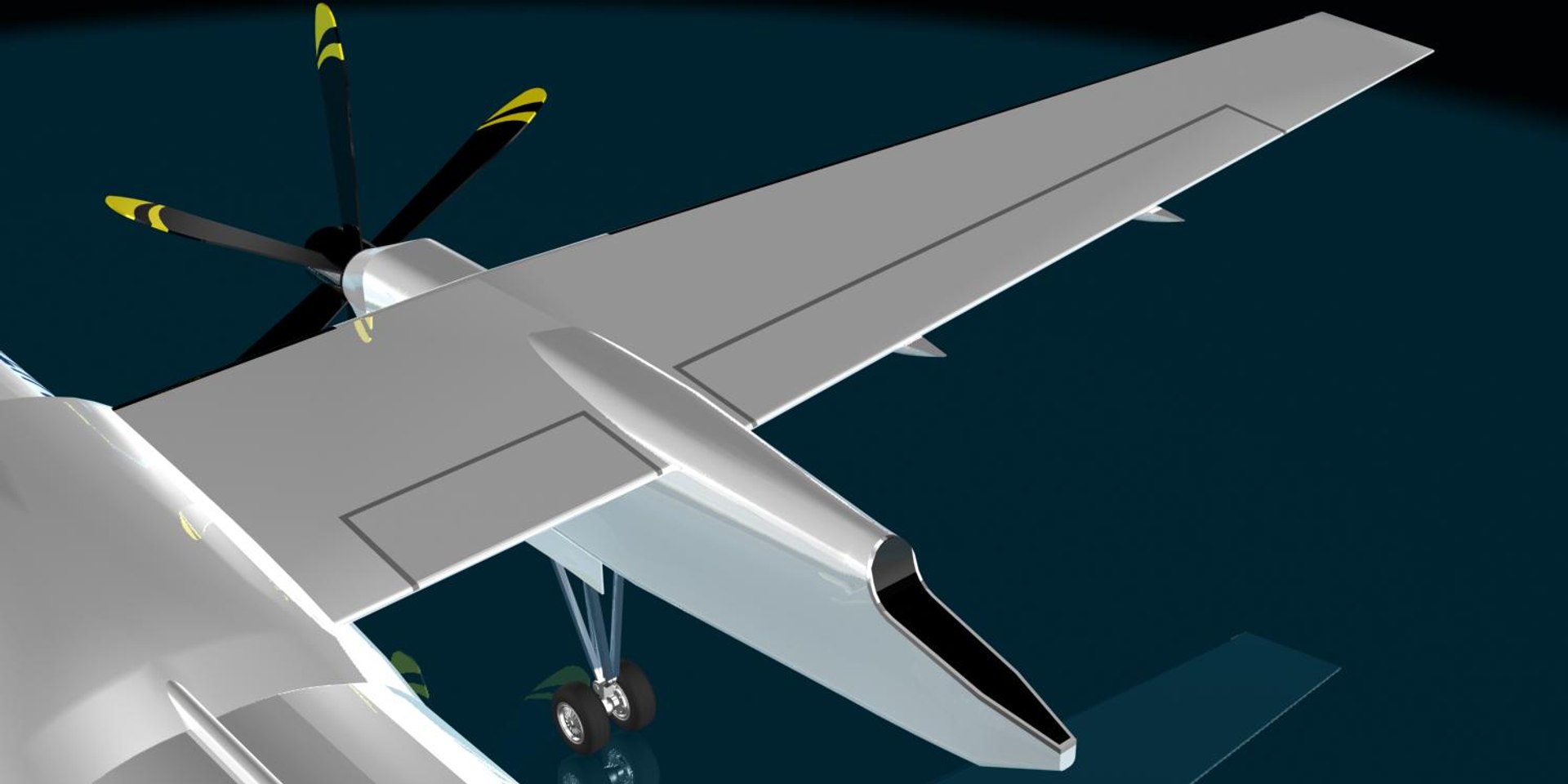 United Airlines Dash 8-400 3d Model