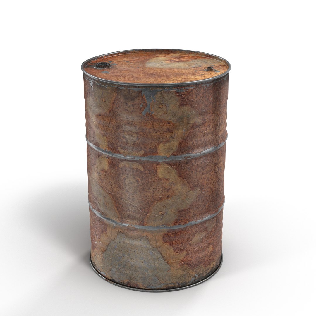 Steel Oil Barrel Rusty 3d Max