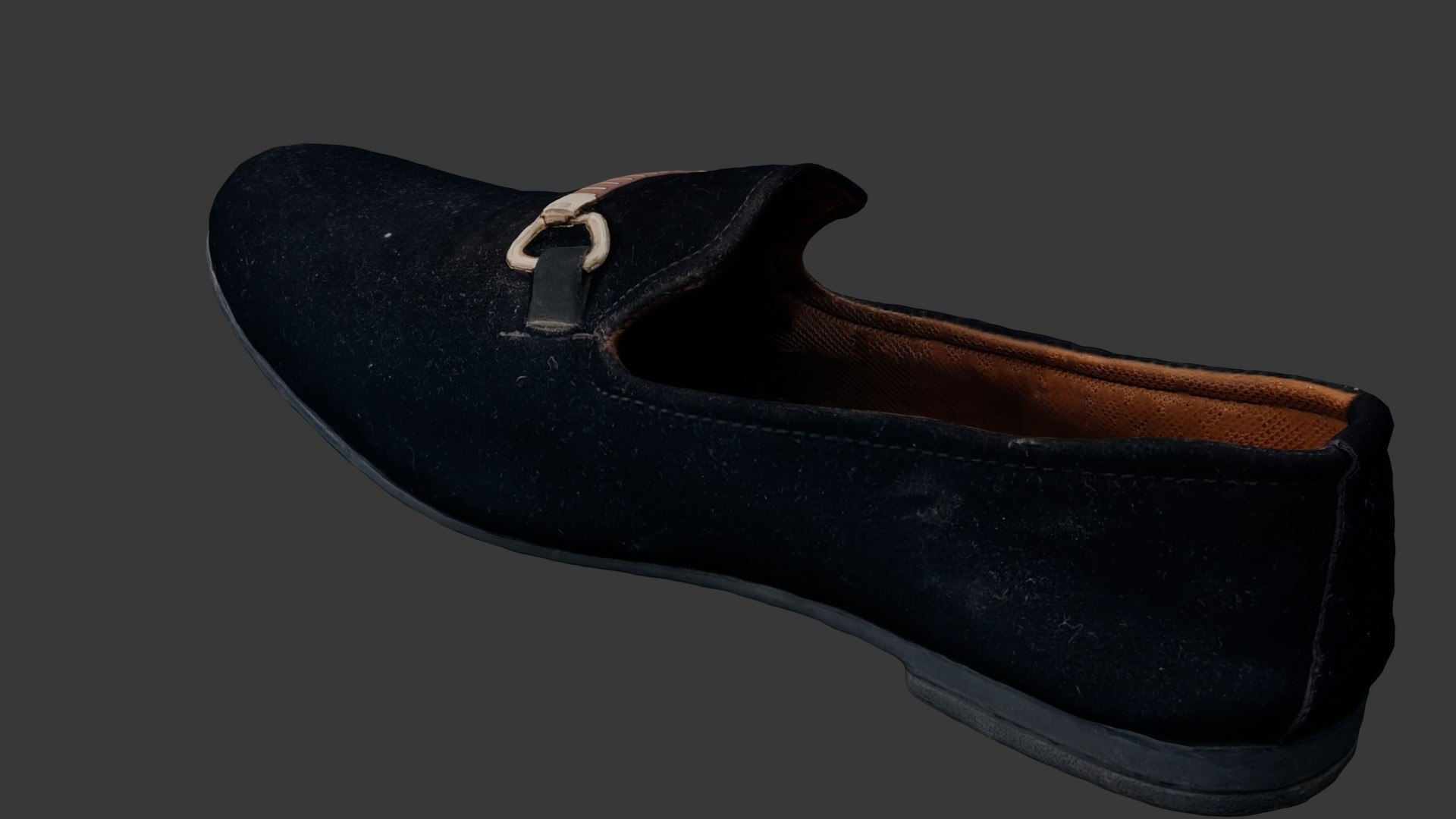 3D Model Realistic Black Suede Loafers 3D Model - TurboSquid 2396203