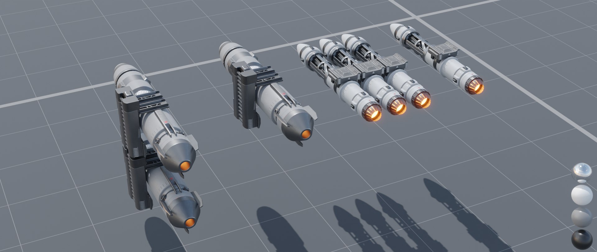 3D Modular Missiles Pack - TurboSquid 2123234
