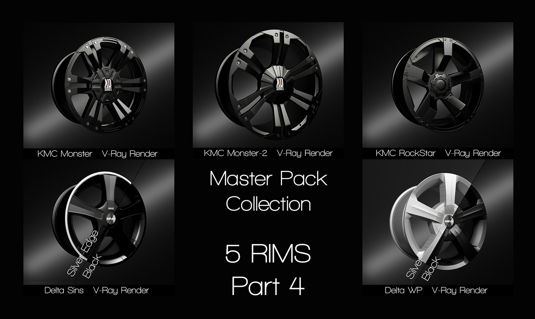 3D Rims Master Pack Part4 Model - TurboSquid 1383672