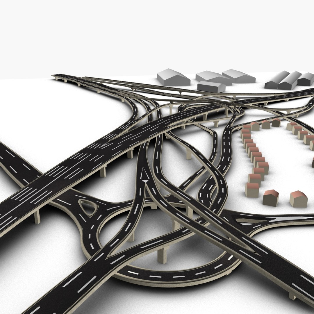 3D Model Spaghetti Junction - TurboSquid 1733489