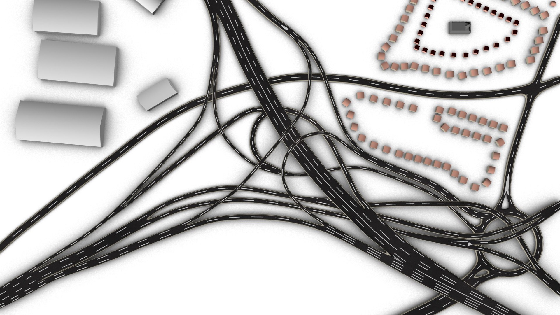 3D Model Spaghetti Junction - TurboSquid 1733489