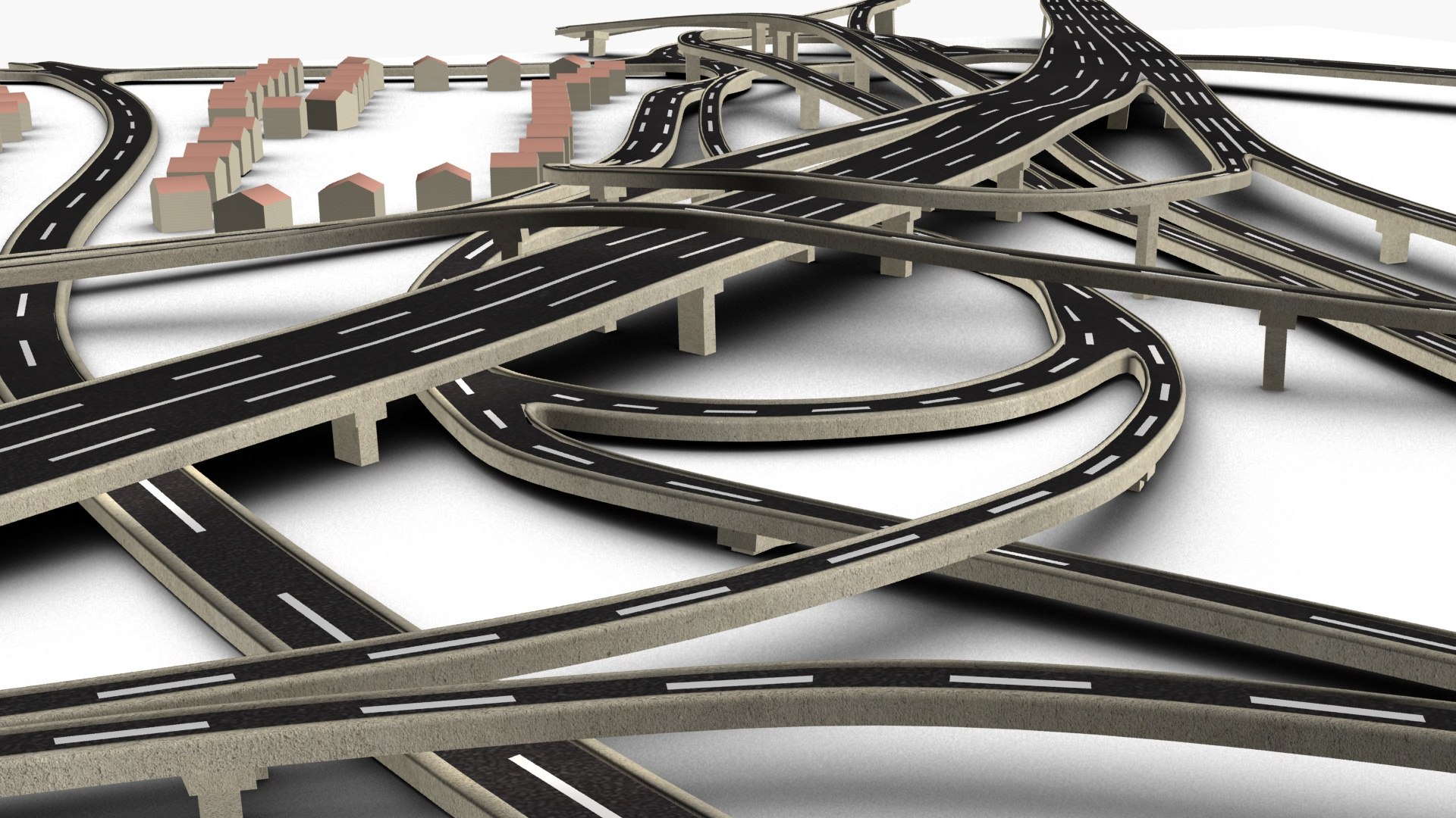 3D Model Spaghetti Junction - TurboSquid 1733489