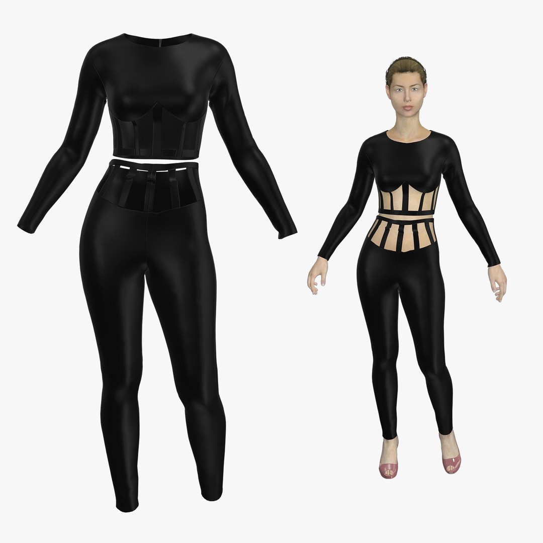 3D Model Skini Dress Marvelous Designer Or Clo3D ZPRJ - TurboSquid 2324525