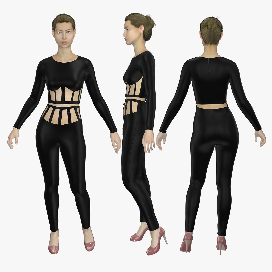 3D Model Skini Dress Marvelous Designer Or Clo3D ZPRJ - TurboSquid 2324525