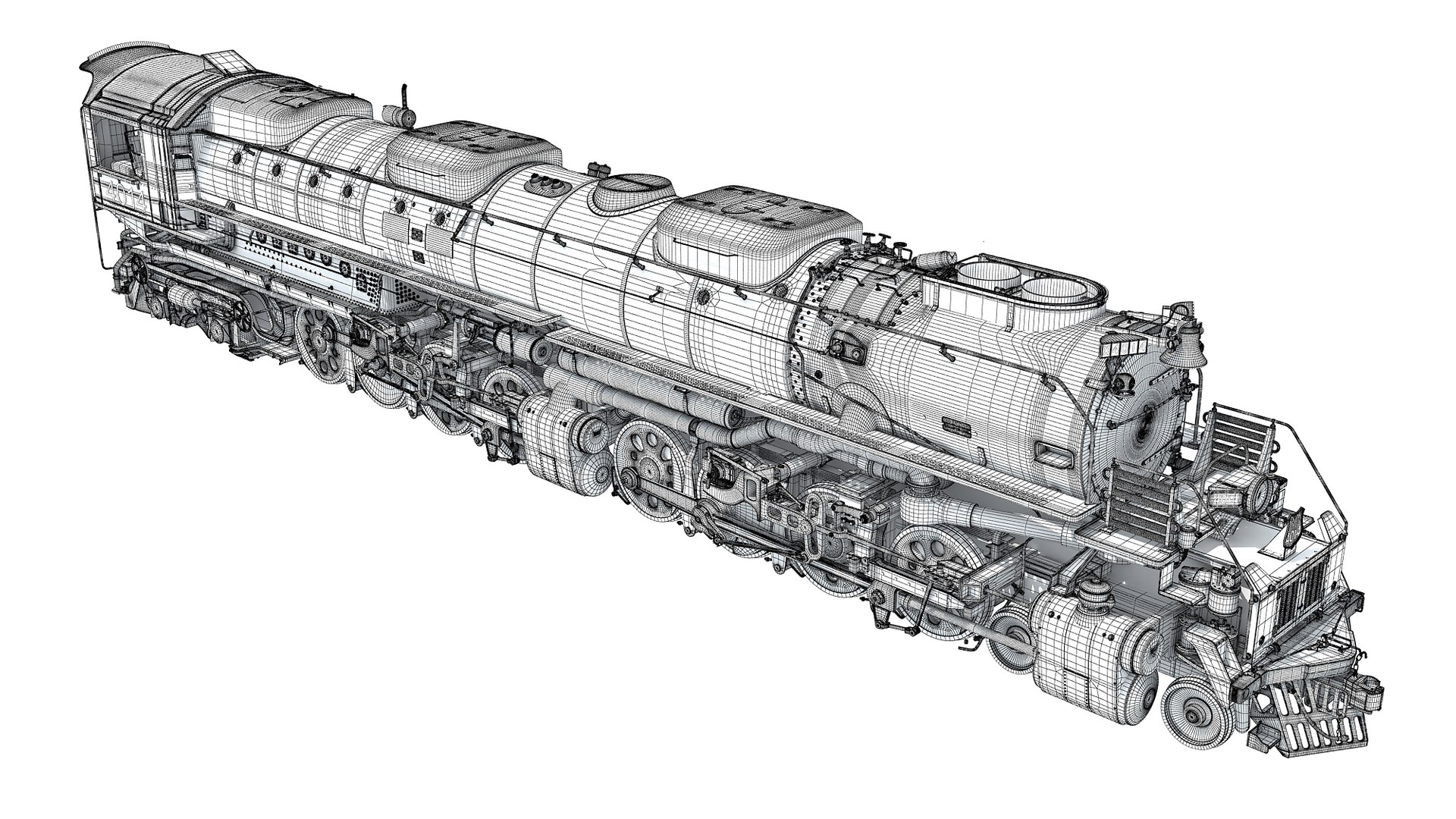 3D Steam Locomotive Big Boy Train Model - TurboSquid 2017067