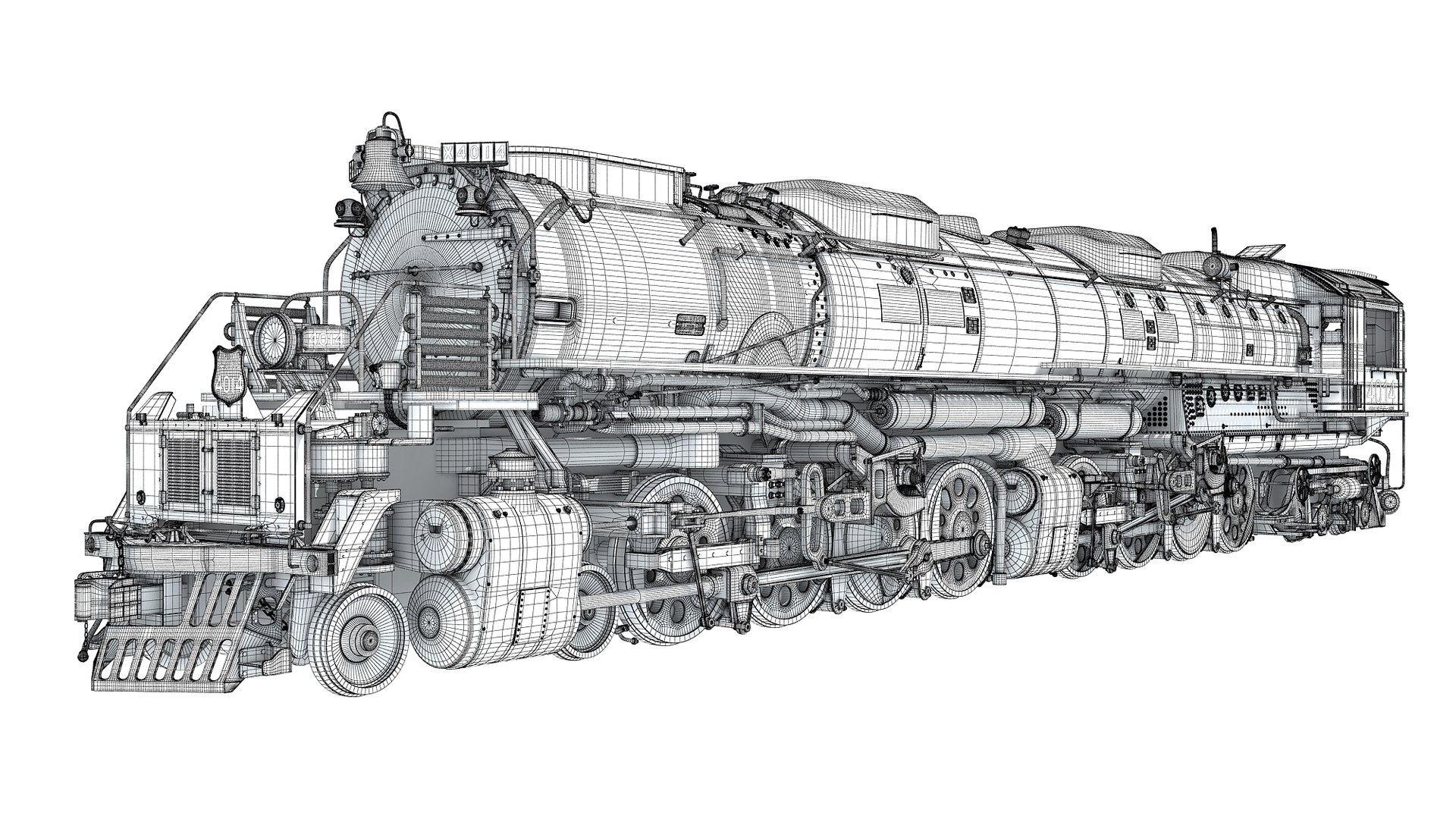 3D Steam Locomotive Big Boy Train Model - TurboSquid 2017067
