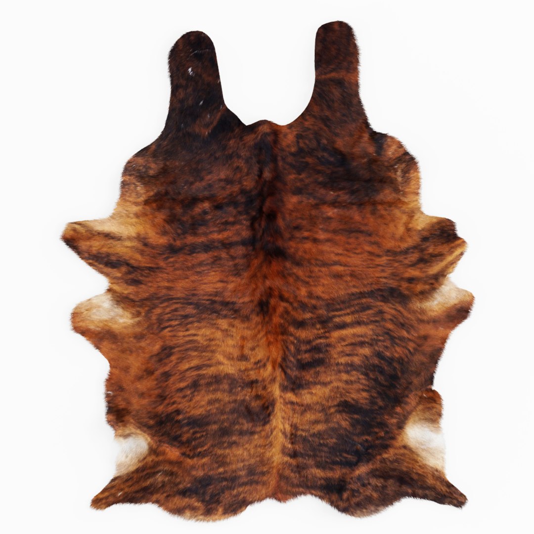 3D wool brown cow hide model - TurboSquid 1548418