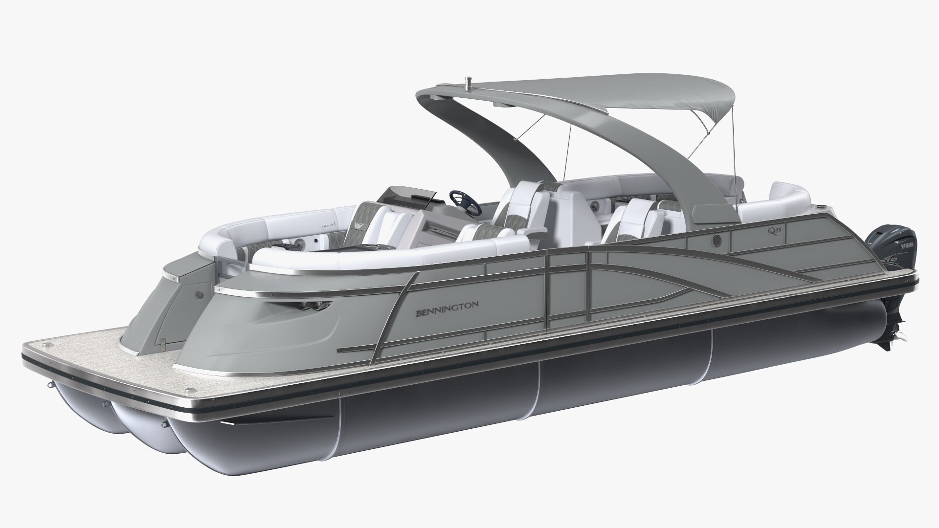 3D Pontoon Boat Bennington Q LINE 2024 Grey Model - TurboSquid 2270301