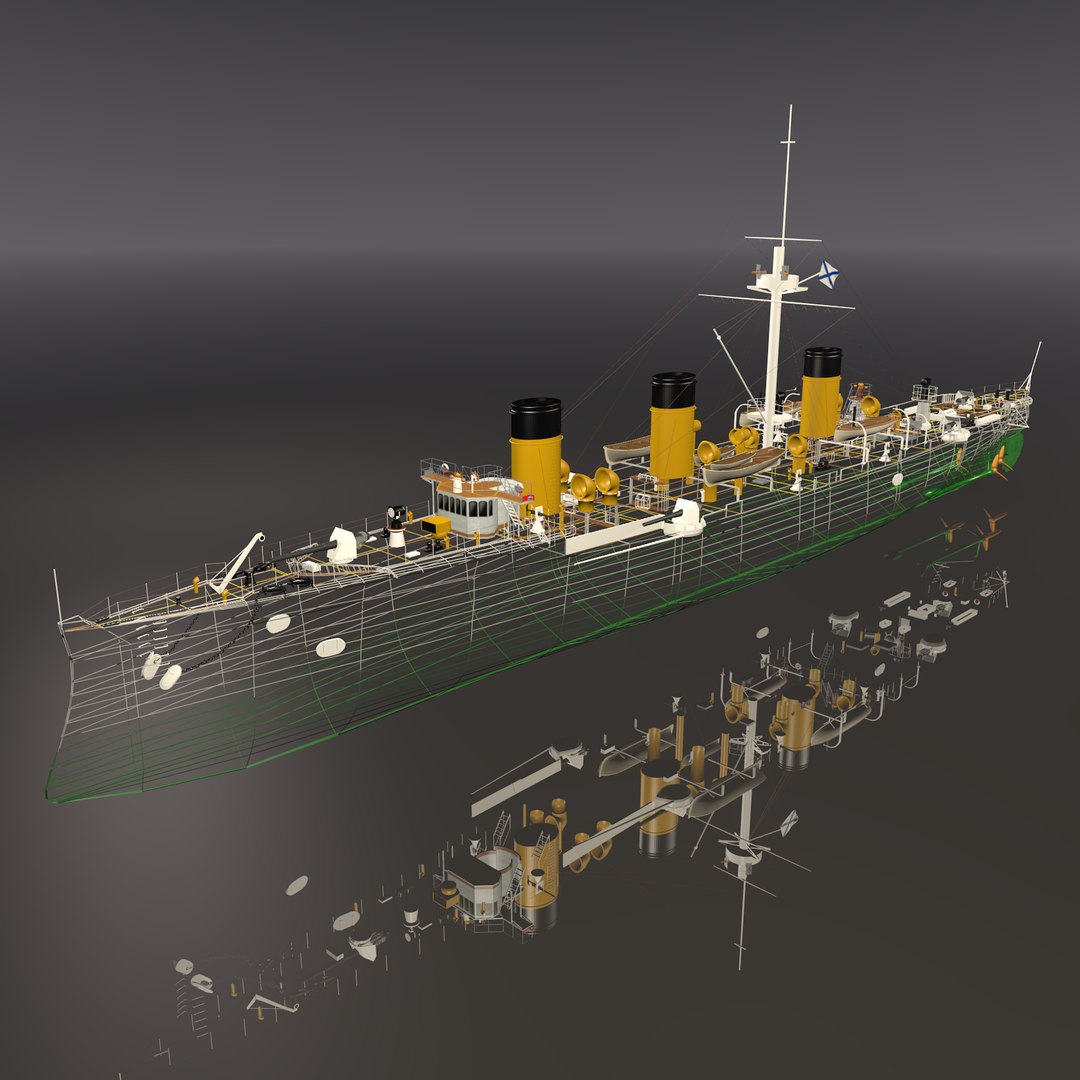 3D Russian Protected Cruiser Novik - TurboSquid 1239119