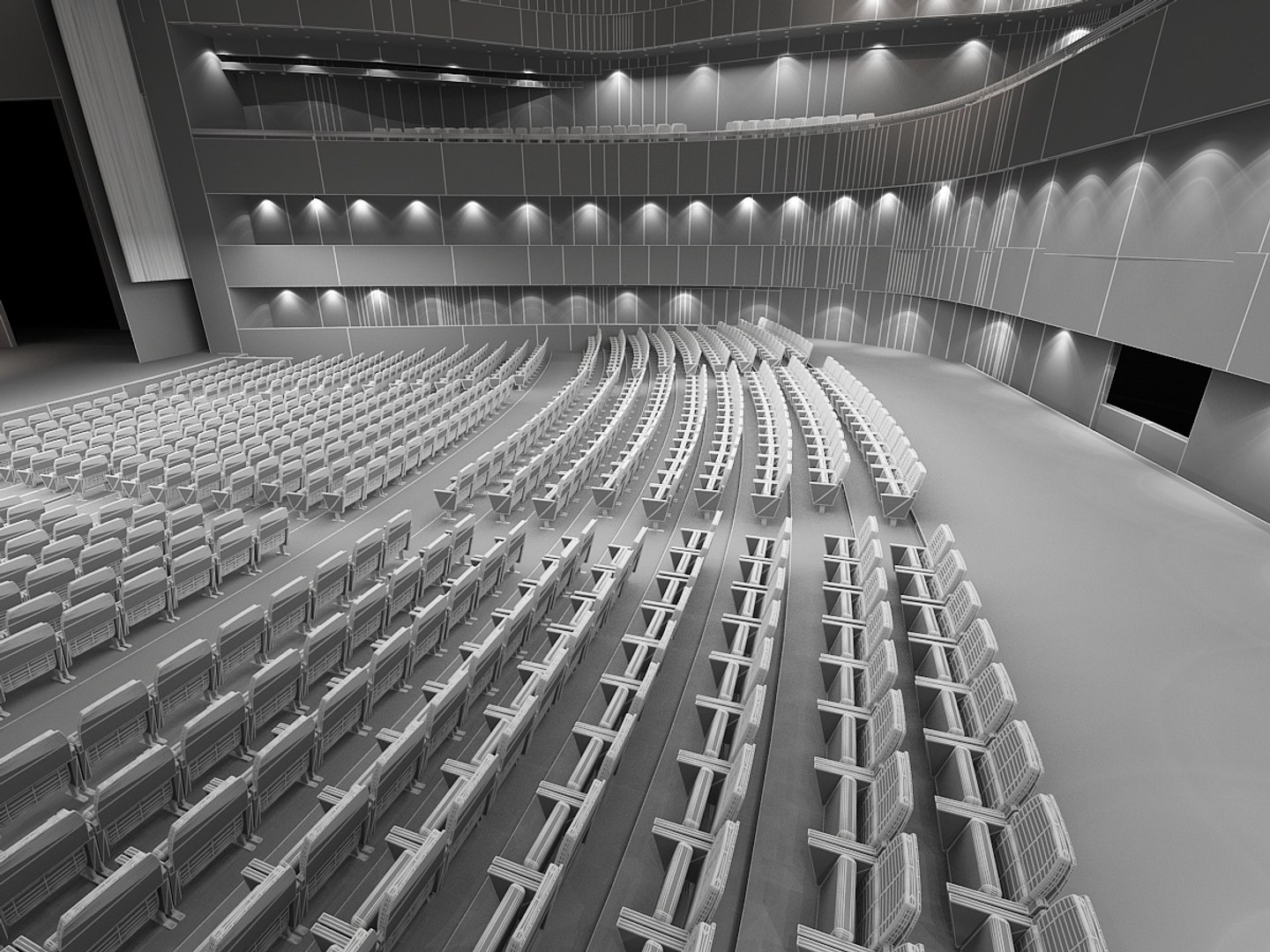Theater 3D Model - TurboSquid 2210381
