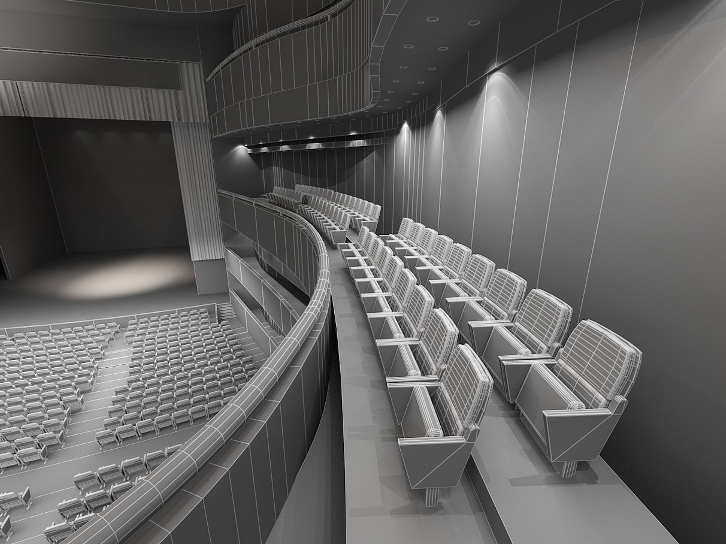 Theater 3D Model - TurboSquid 2210381