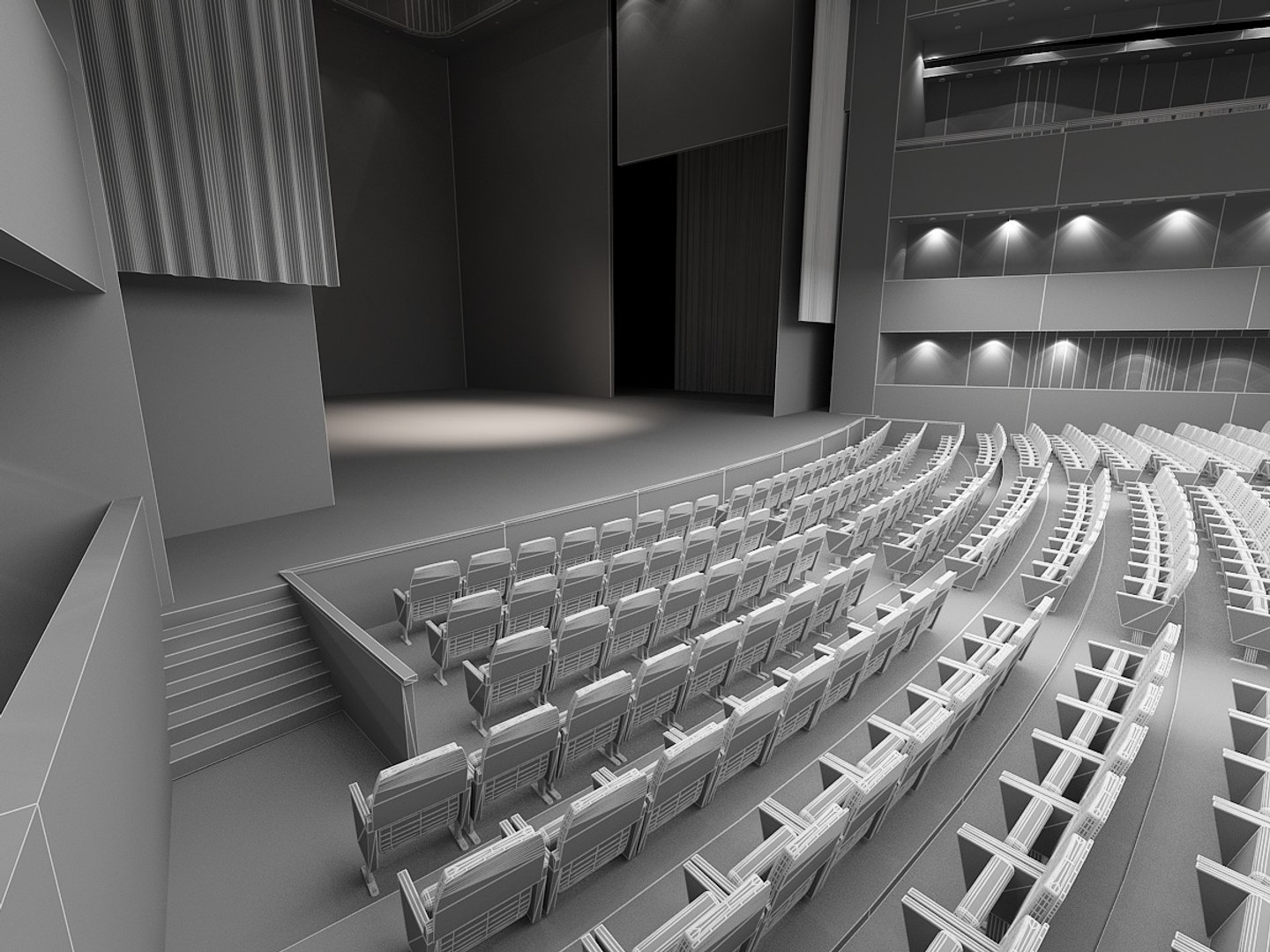 Theater 3D Model - TurboSquid 2210381