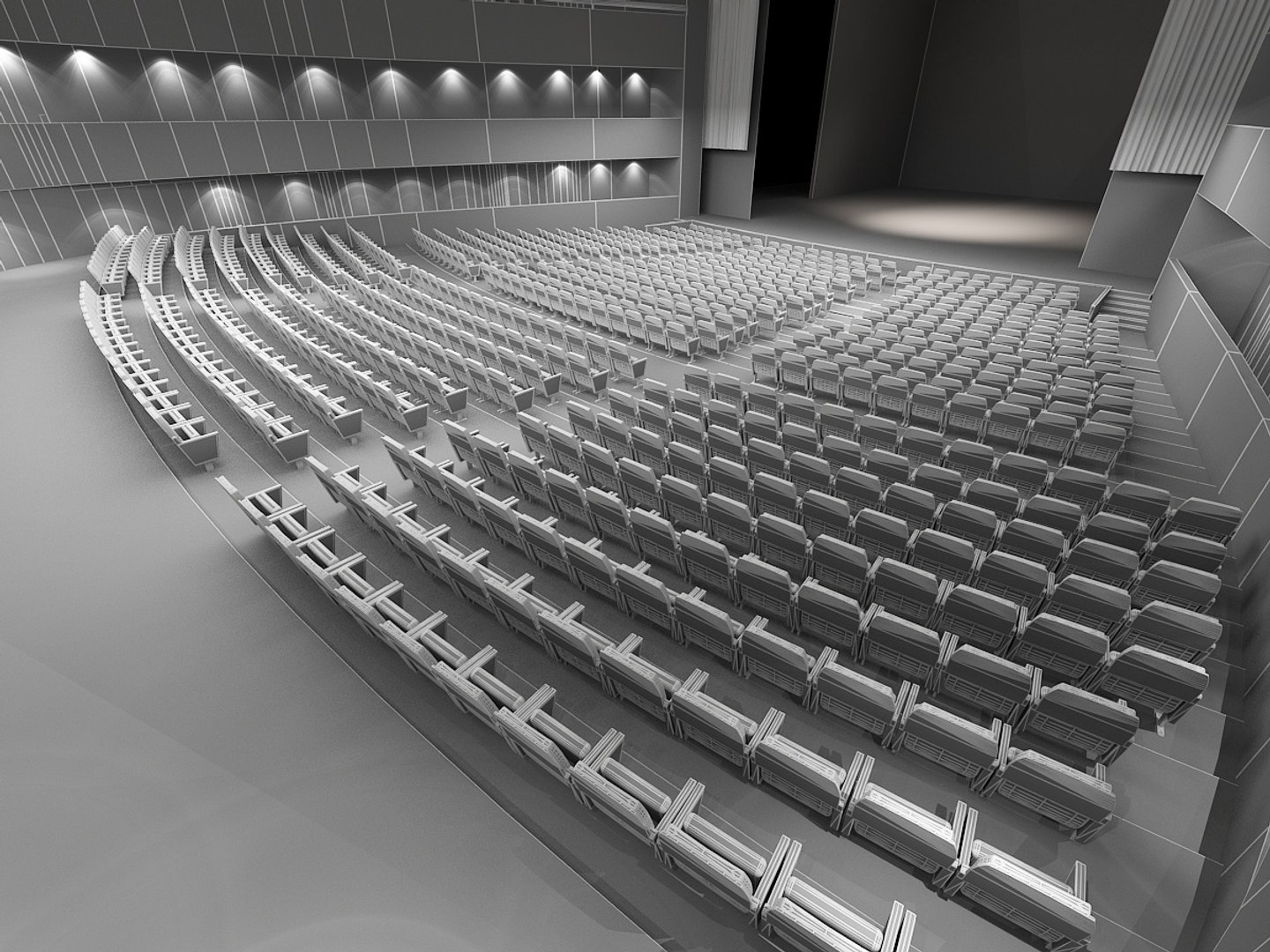 Theater 3D Model - TurboSquid 2210381
