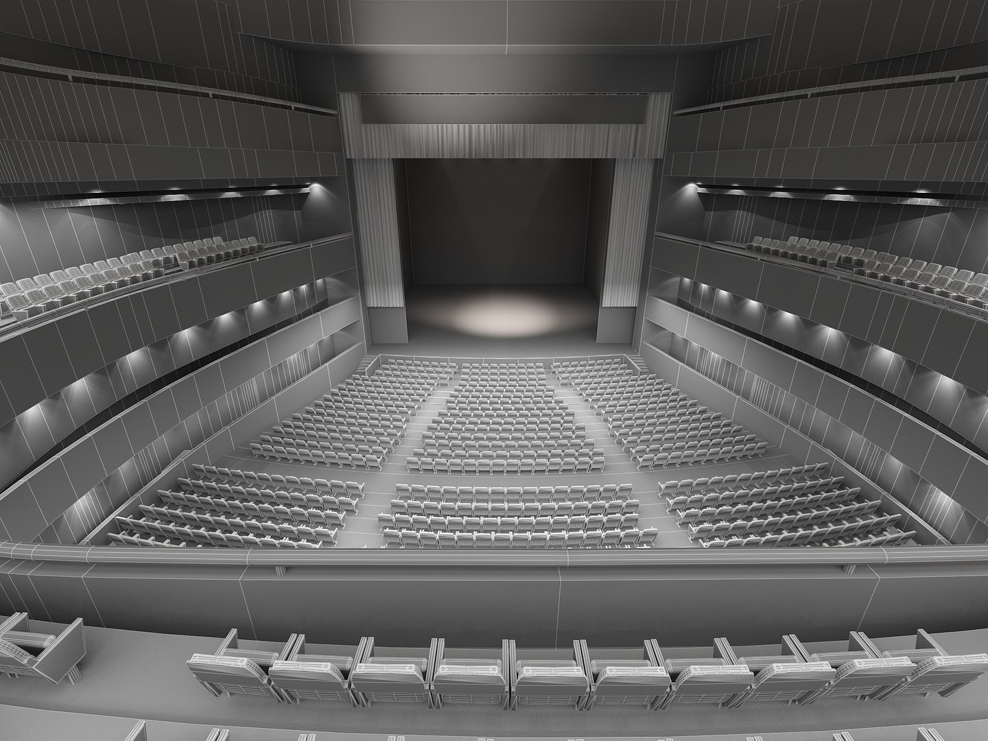 Theater 3D Model - TurboSquid 2210381