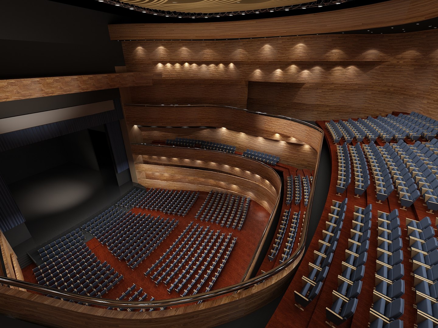 Theater 3D Model - TurboSquid 2210381