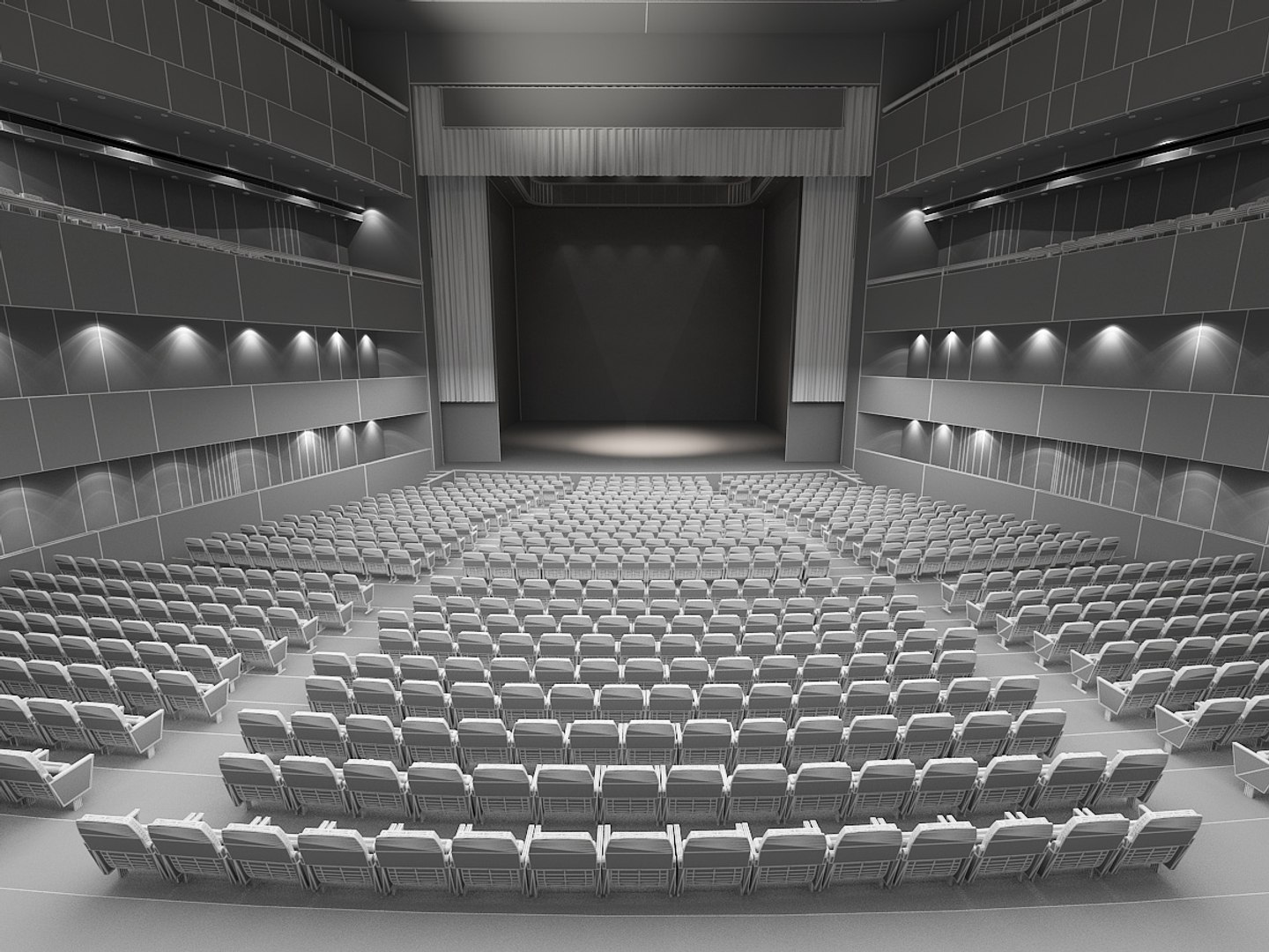 Theater 3D Model - TurboSquid 2210381