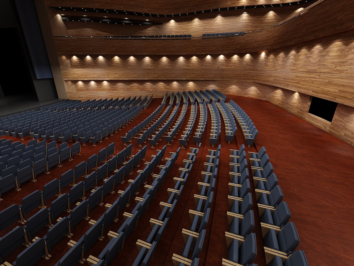 Theater 3D Model - TurboSquid 2210381