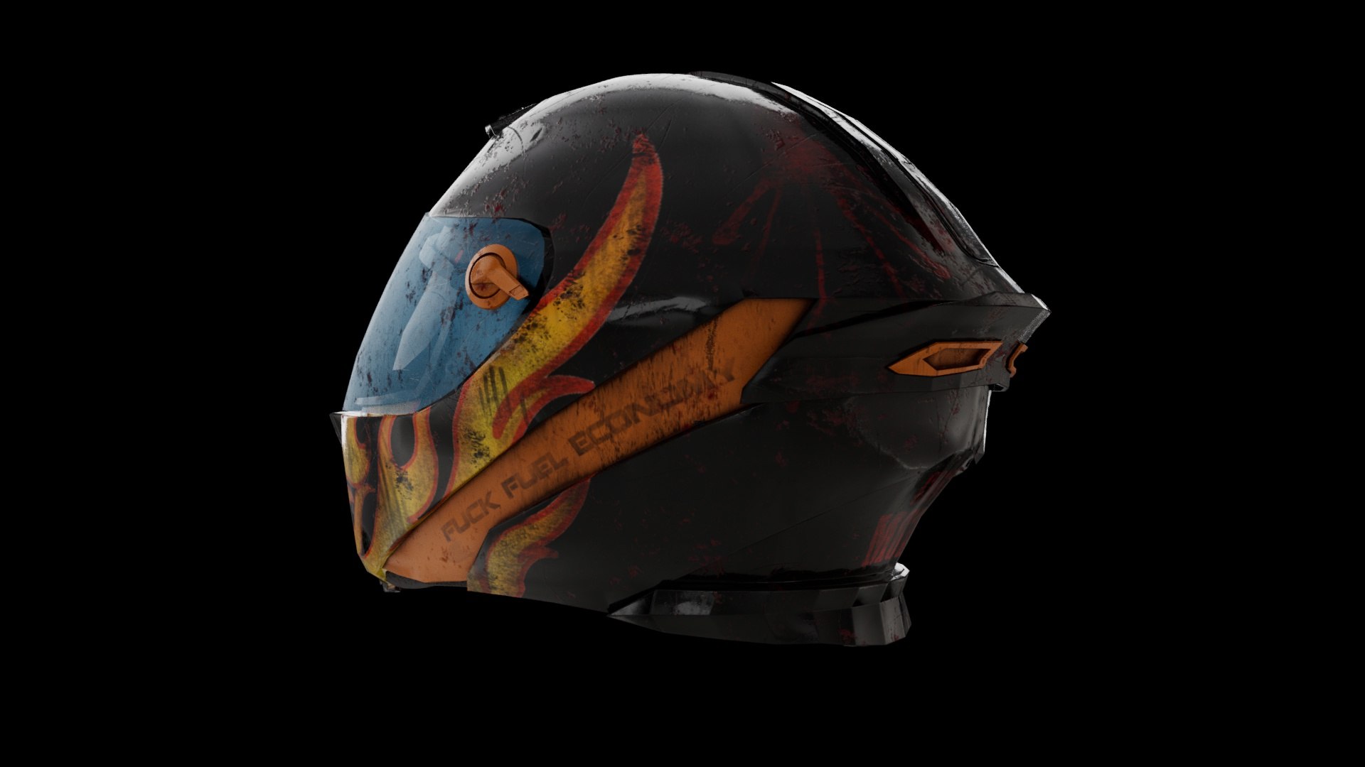 3D Post-apocalyptic motorcycle helmet - TurboSquid 1935018