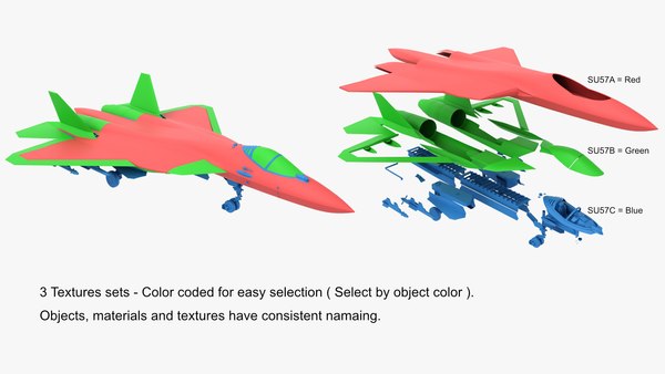 3D sukhoi - pbr su57 - TurboSquid 1403080