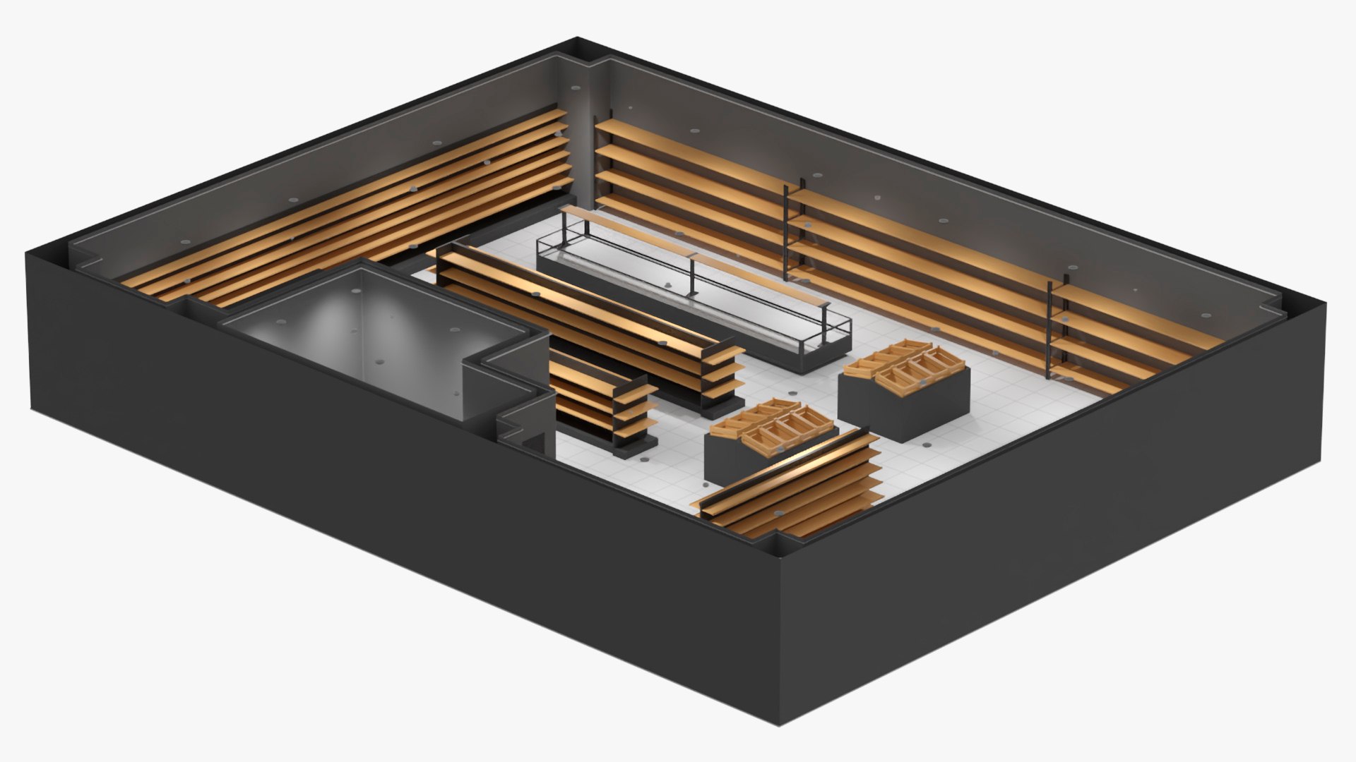 3D Model Minimarket Grocery Store Interior - TurboSquid 2239791