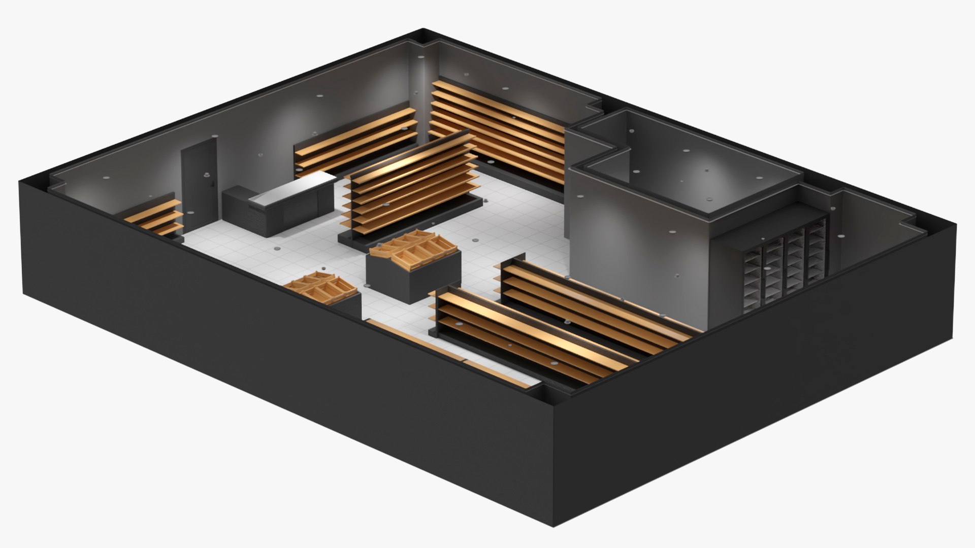 3D Model Minimarket Grocery Store Interior - TurboSquid 2239791