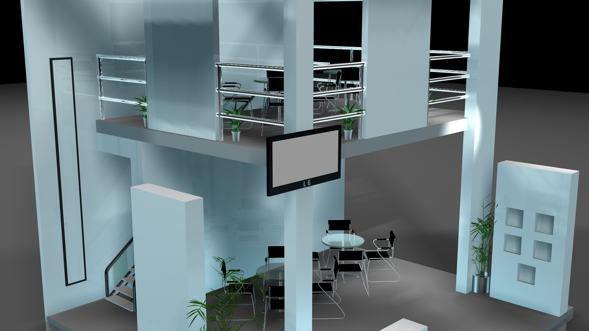 6x6 Stand Design 3 Side Open 3D Model - TurboSquid 1871286