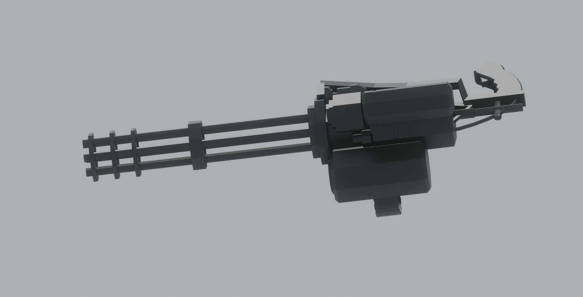 3D Low Poly Minigun Model - TurboSquid 2133193