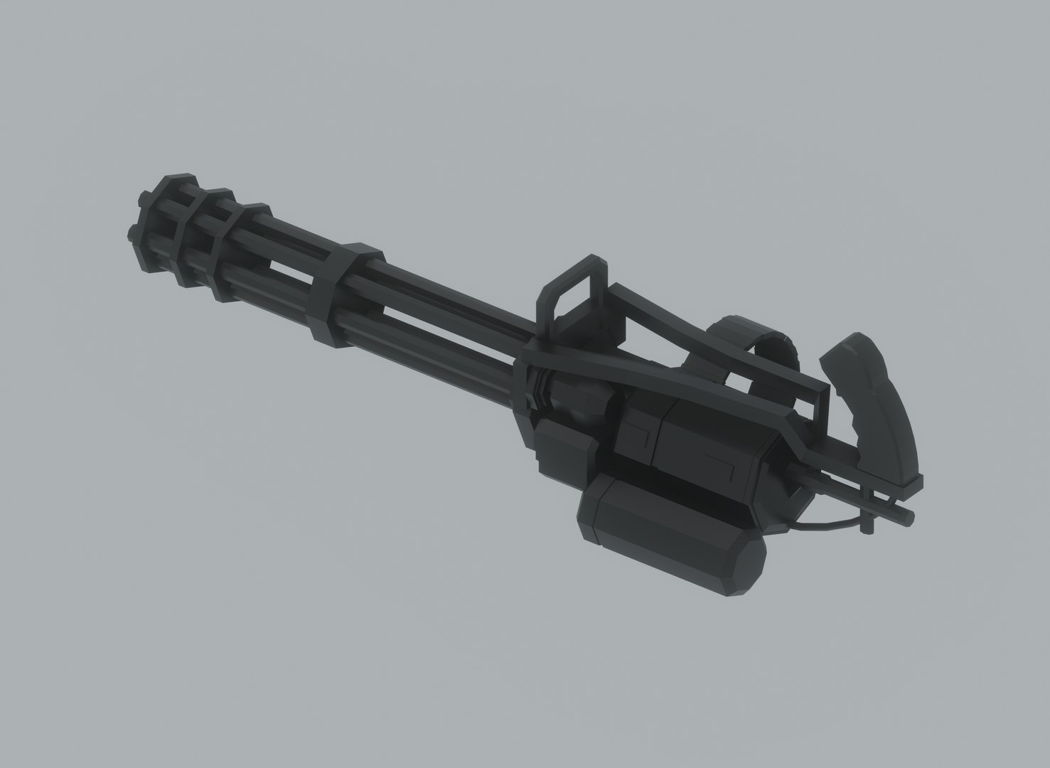 3D Low Poly Minigun model - TurboSquid 2133193