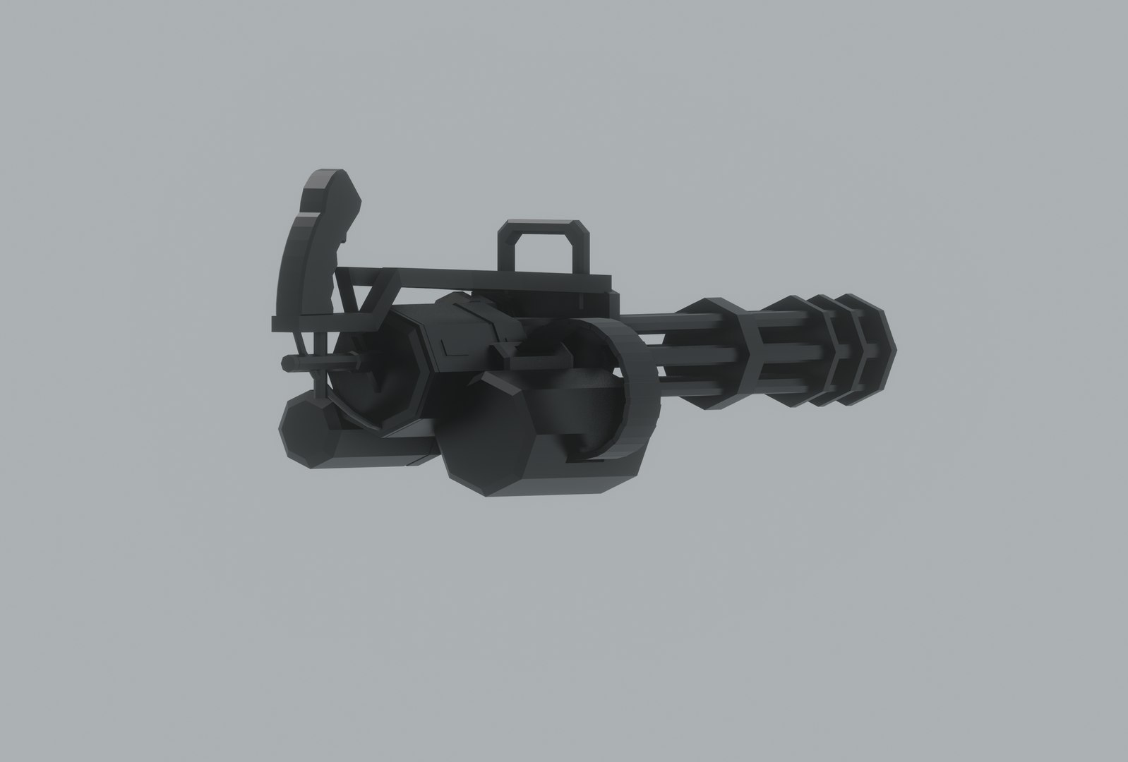 3D Low Poly Minigun Model - TurboSquid 2133193