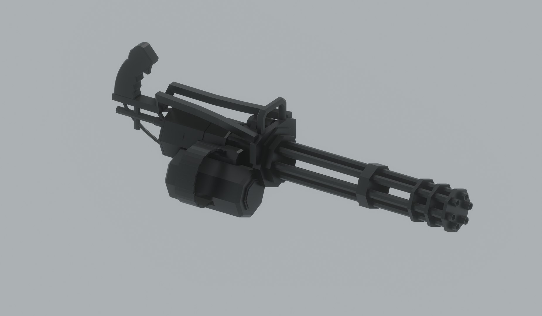 3D Low Poly Minigun Model - TurboSquid 2133193