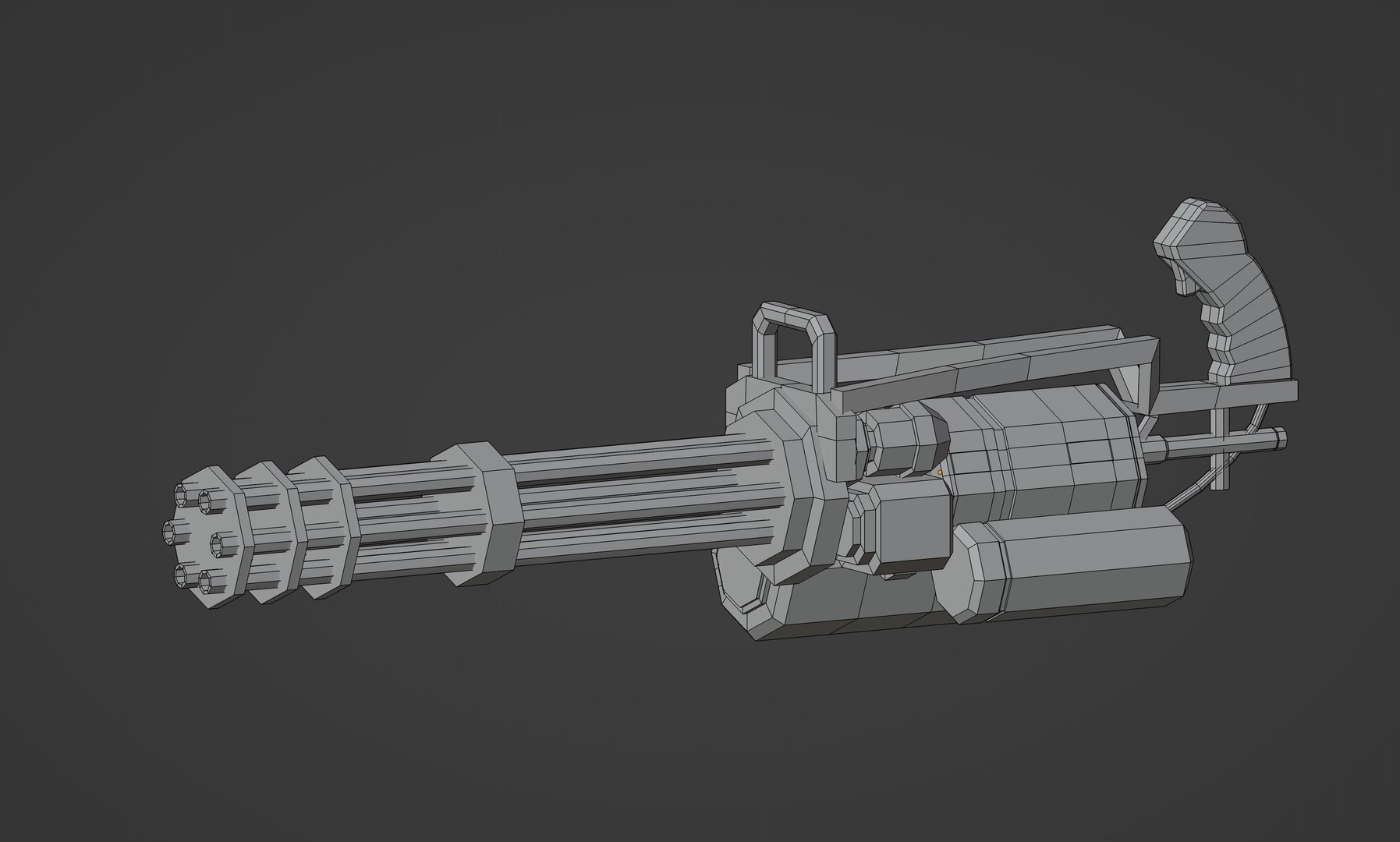 3D Low Poly Minigun Model - TurboSquid 2133193
