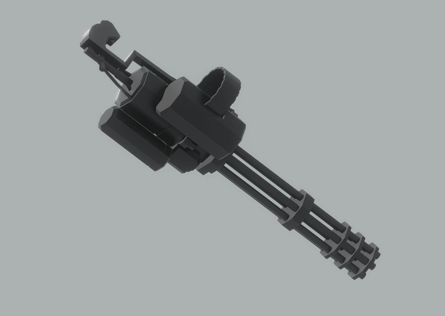 3D Low Poly Minigun Model - TurboSquid 2133193