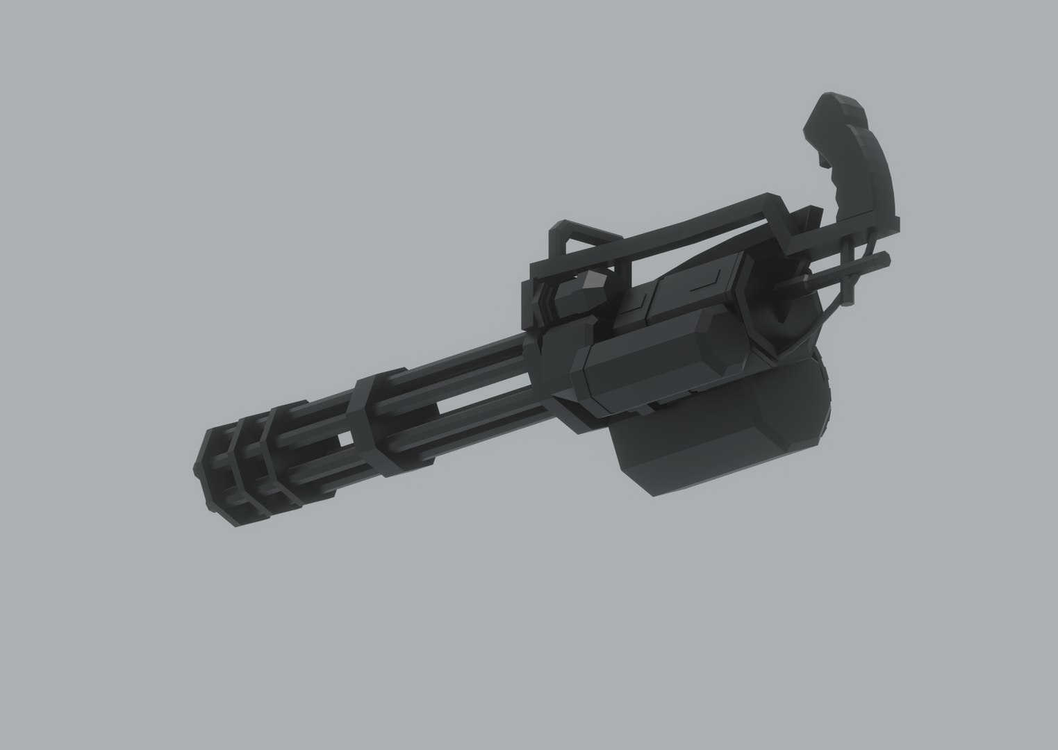 3D Low Poly Minigun Model - TurboSquid 2133193