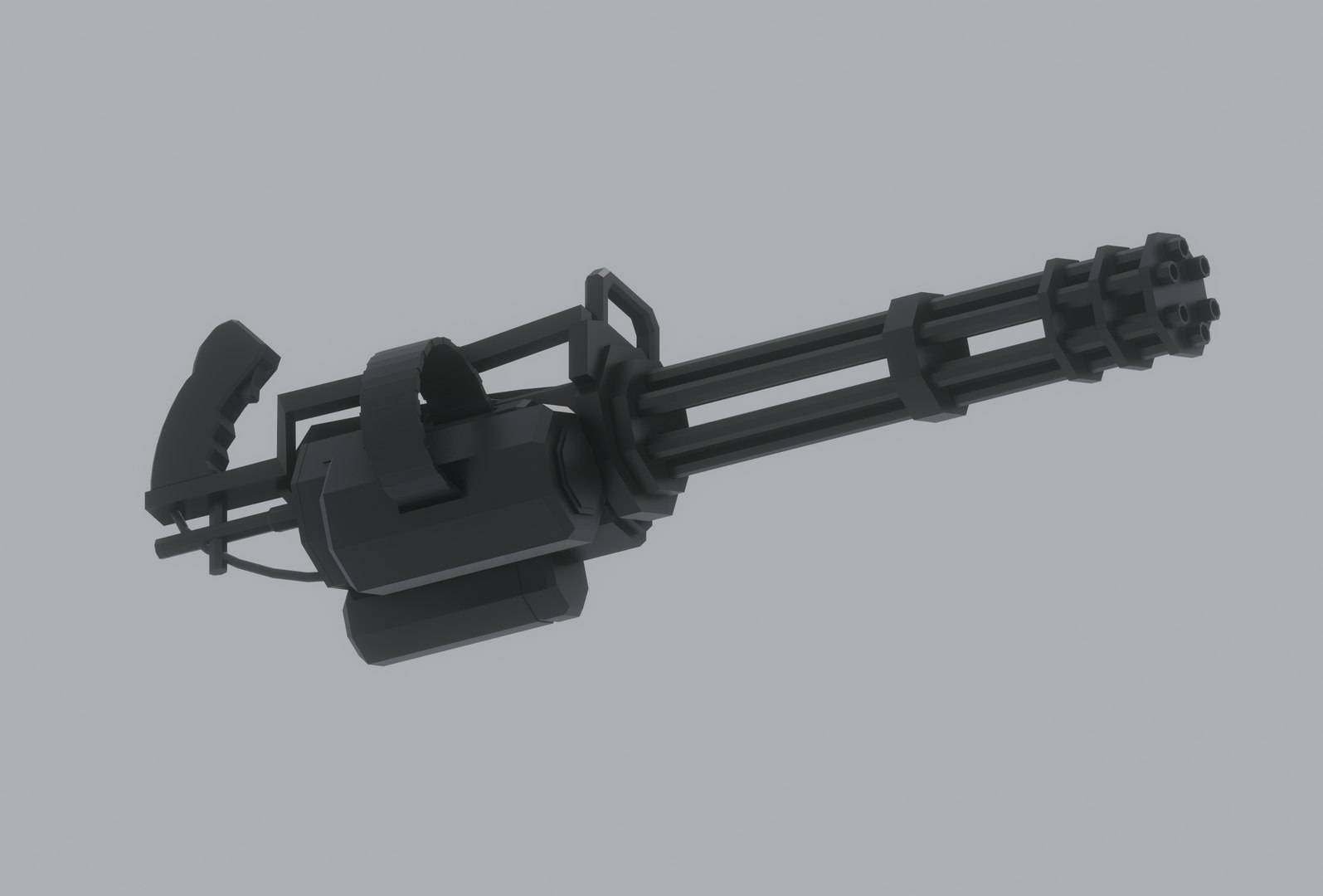 3D Low Poly Minigun Model - TurboSquid 2133193