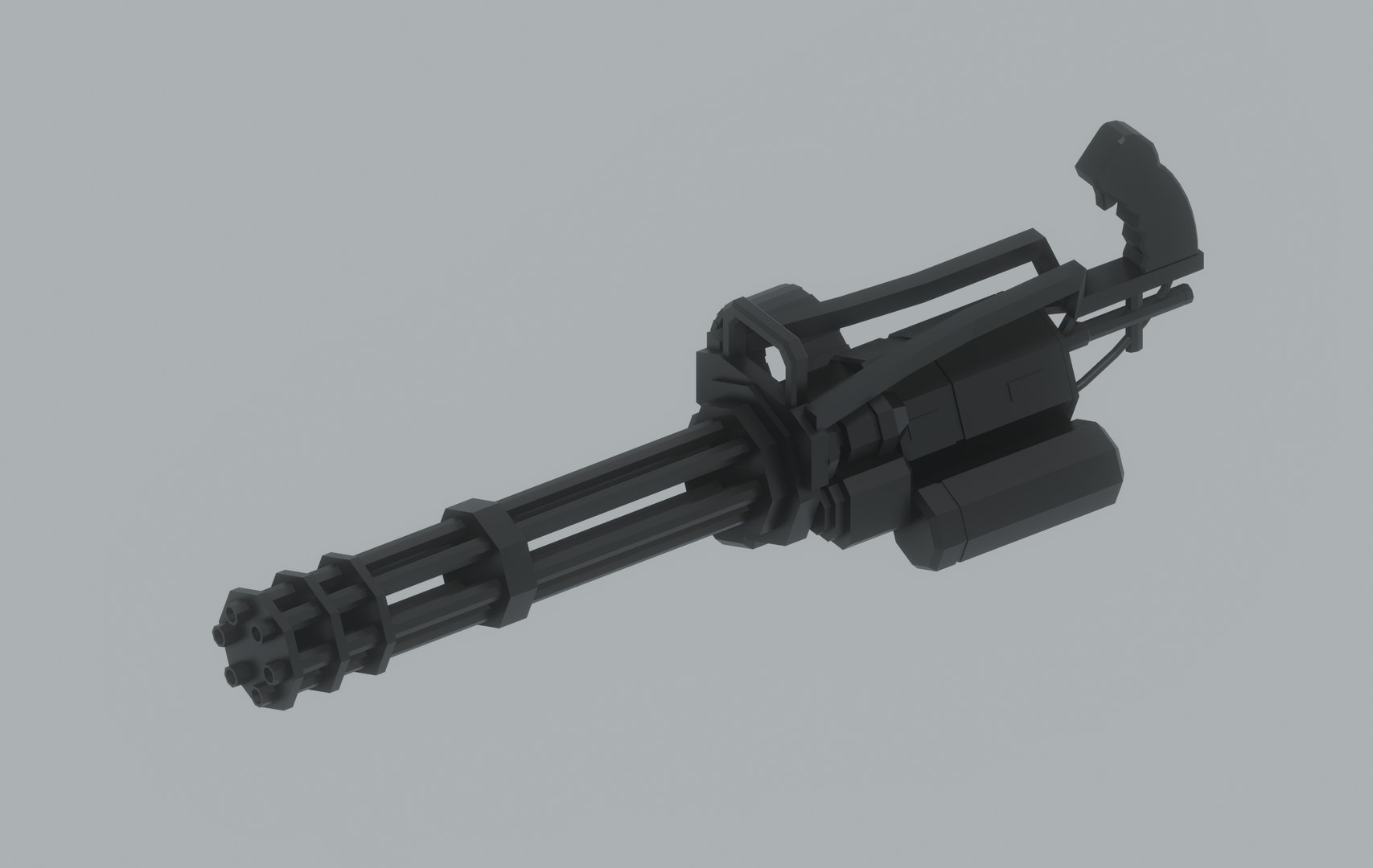 3D Low Poly Minigun Model - TurboSquid 2133193