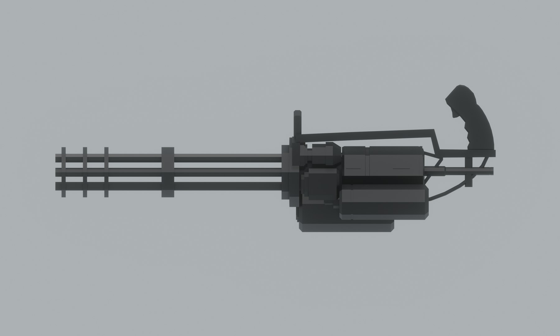 3D Low Poly Minigun Model - TurboSquid 2133193