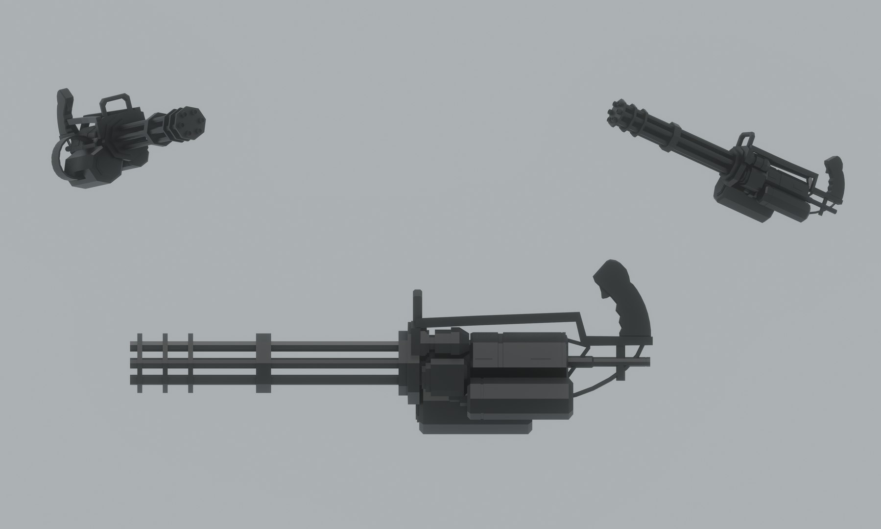 3D Low Poly Minigun Model - TurboSquid 2133193